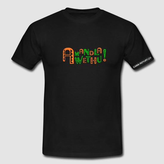 T-Shirt «Amandla Awethu» neonfarbiger Druck | BARTH Offsetdruck AG